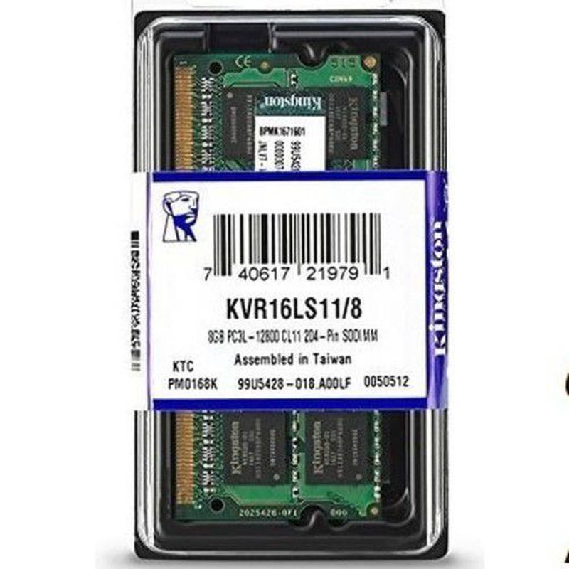 Kingston Sodimm 8GB DDR3L PC12800 KVR16LS11/8