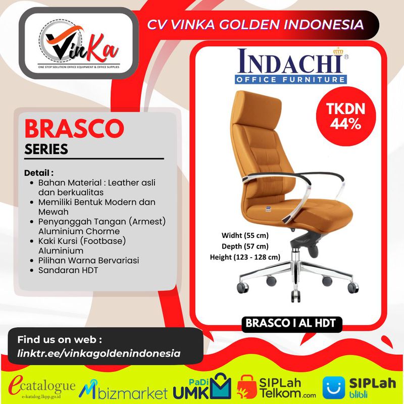 KURSI KANTOR INDACHI - BRASCO SERIES - BRASCO III VCR