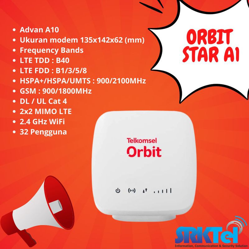 Advan Telkomsel Orbit Star A1 Modem Router 4G WIFI High speed