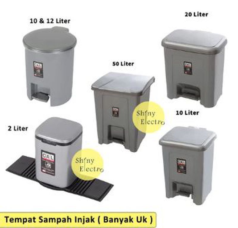 Tempat Tong Sampah 10 L / 25 Liter Injak Rumah / Dapur - 10 Liter
