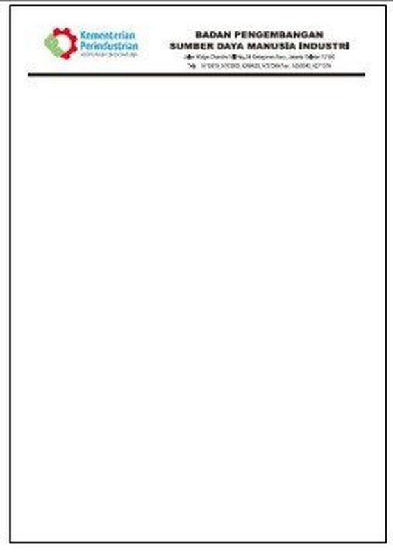 Kop Surat Dinas BPSDMI UK A4 / 5 Warna