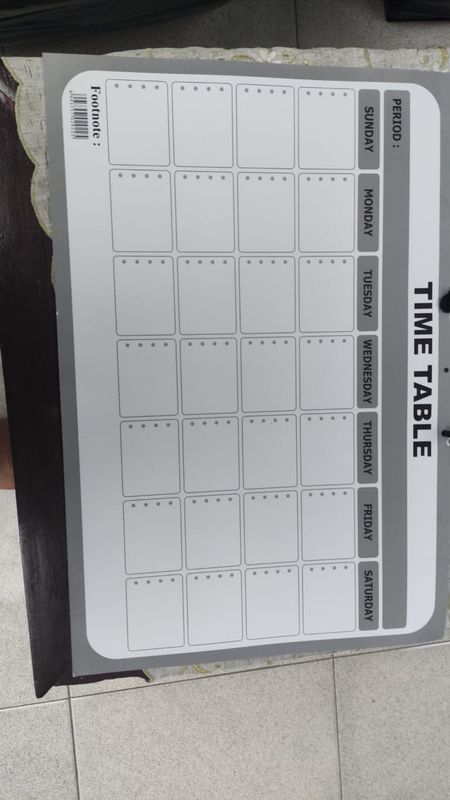 papan schedule board