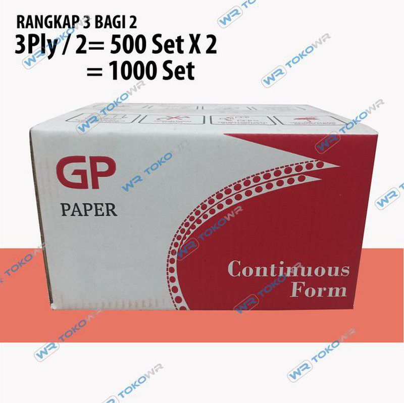 Kertas Continuous Form Rangkap 3 Bagi 2