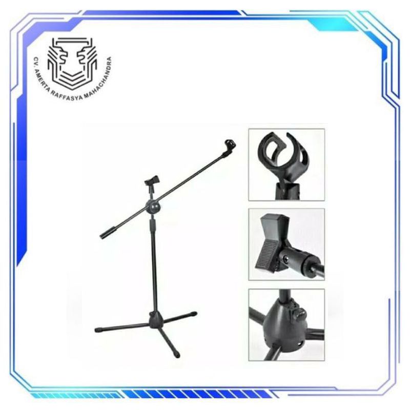 STAND MIC / STANDING MICROPHONE BERDIRI TRIPOD LANTAI MT-175 - MT-155