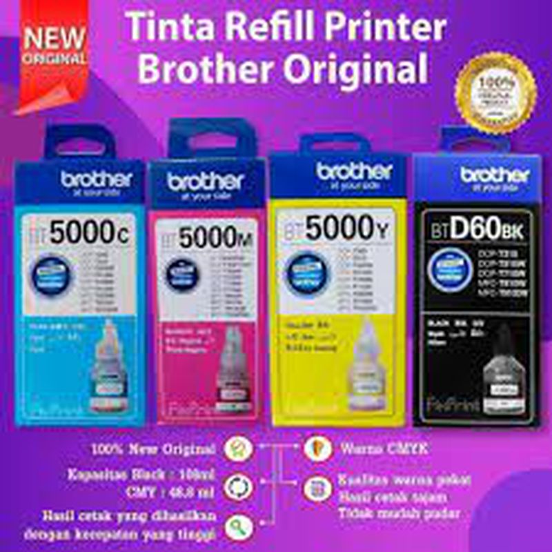 Tinta Printer Brother BT5000 - Biru Muda