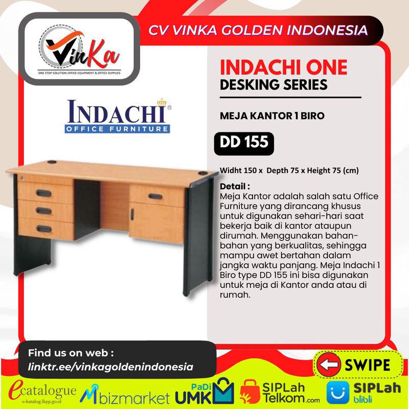 MEJA KANTOR 1 BIRO INDACHI ONE SERIES - DD 155