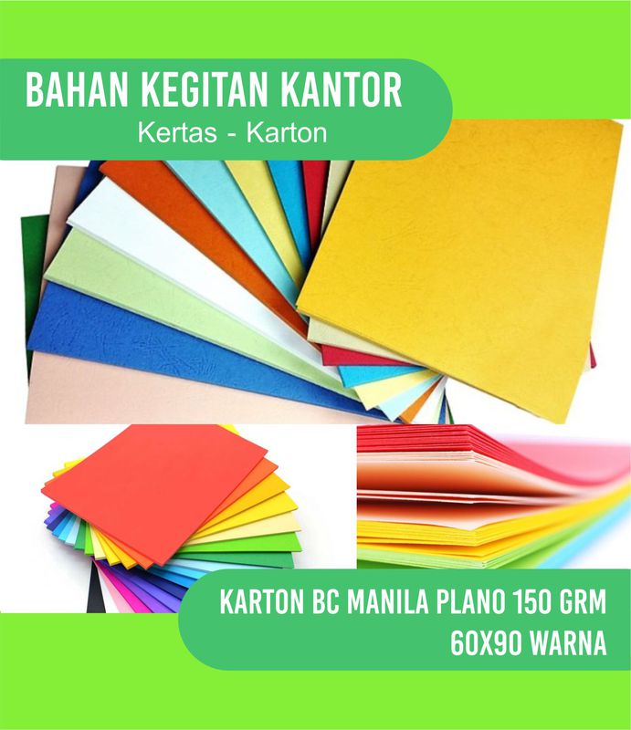 Karton BC Manila Plano 150 grm Warna