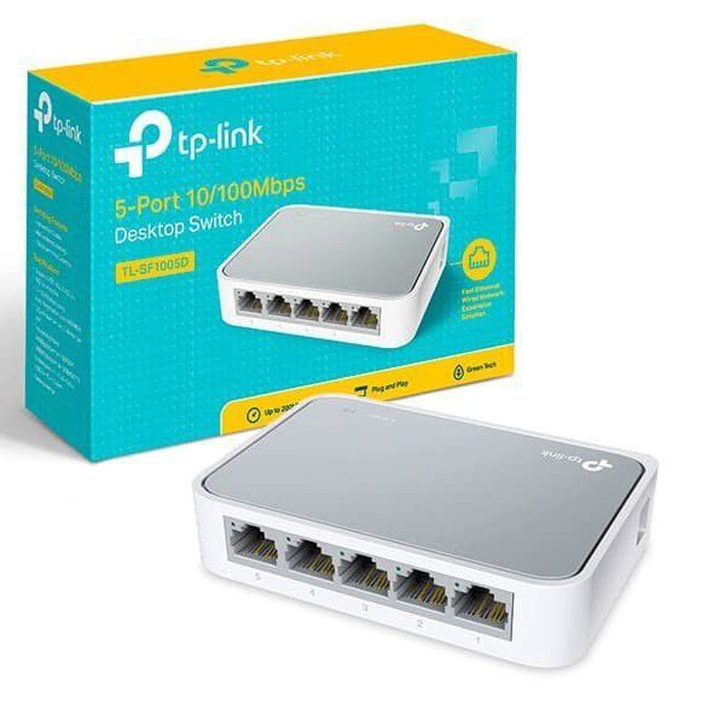 TP-LINK Desktop Switch 5-Port 10/100Mbps - TL-SF1005D - White