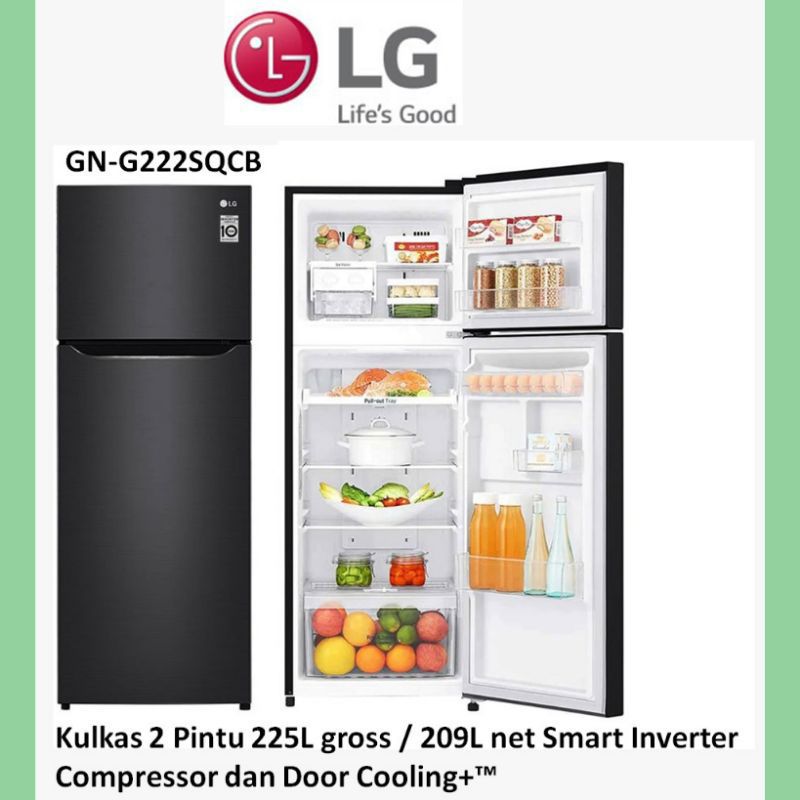 LG Lemari es / Kulkas 2 Pintu GN-G222SQCB