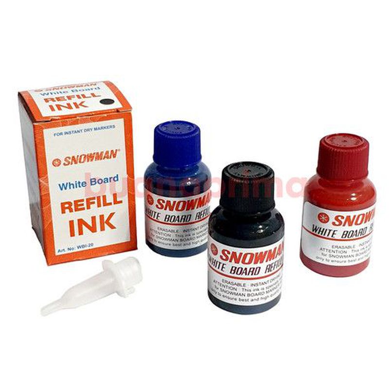 Snowman Tinta Isi Ulang Spidol Papan Tulis (tidak permanent) - Hitam