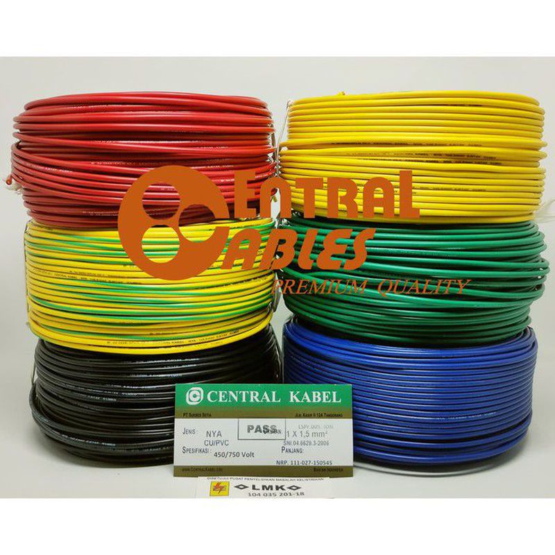 Kabel NYA Kuning, ɸ 1.5 mm