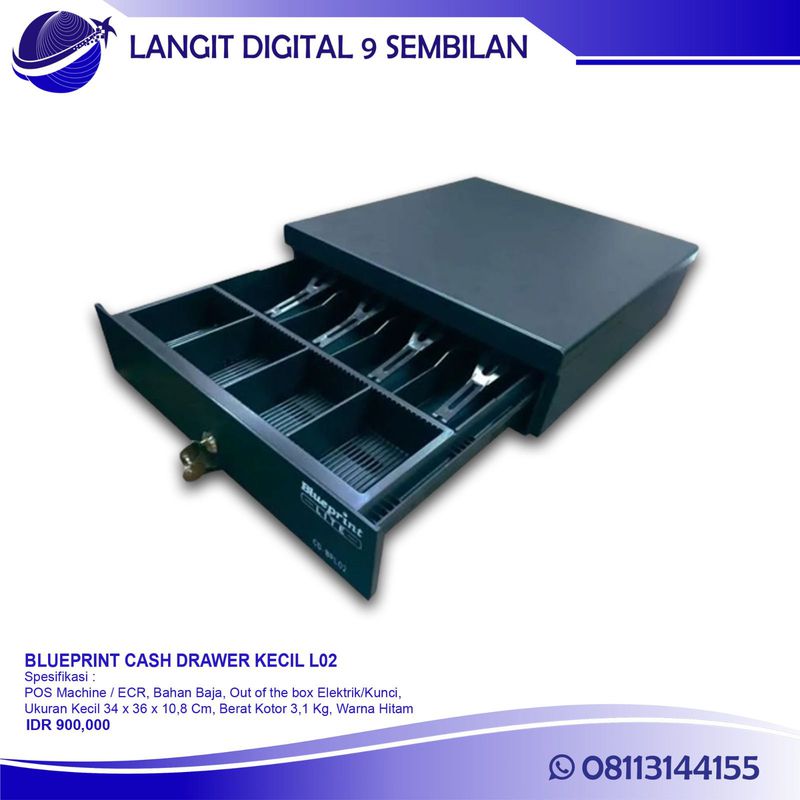 BLUEPRINT CASH DRAWER KECIL L02