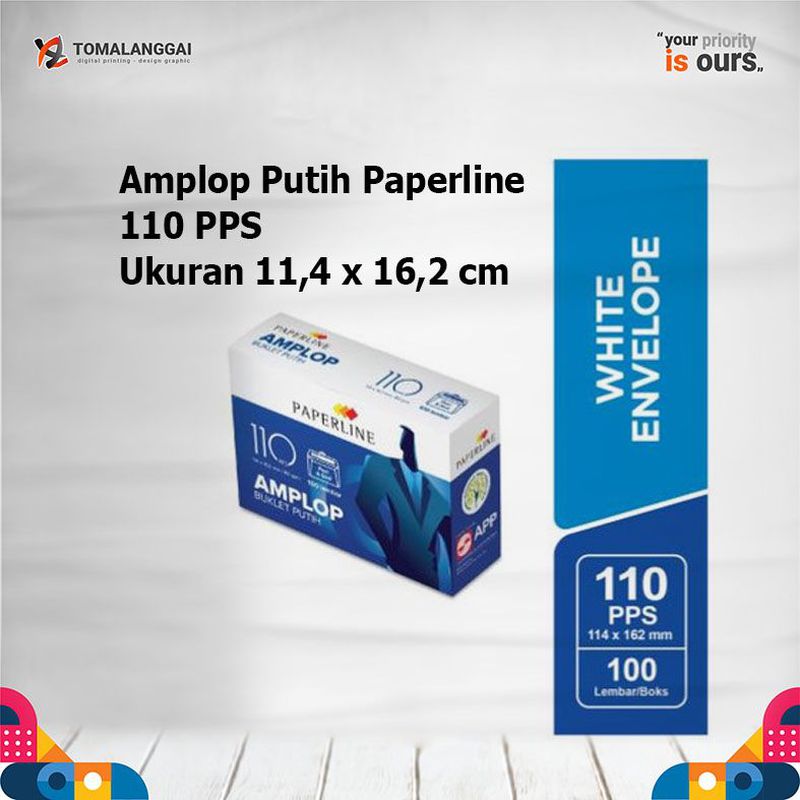 Amplop Putih Paperline 110 PPS Ukuran 11,4x16,2 cm
