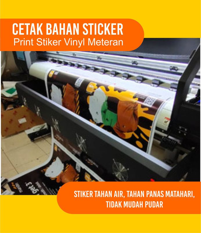 Cetak Bahan Sticker Vinly Meteran