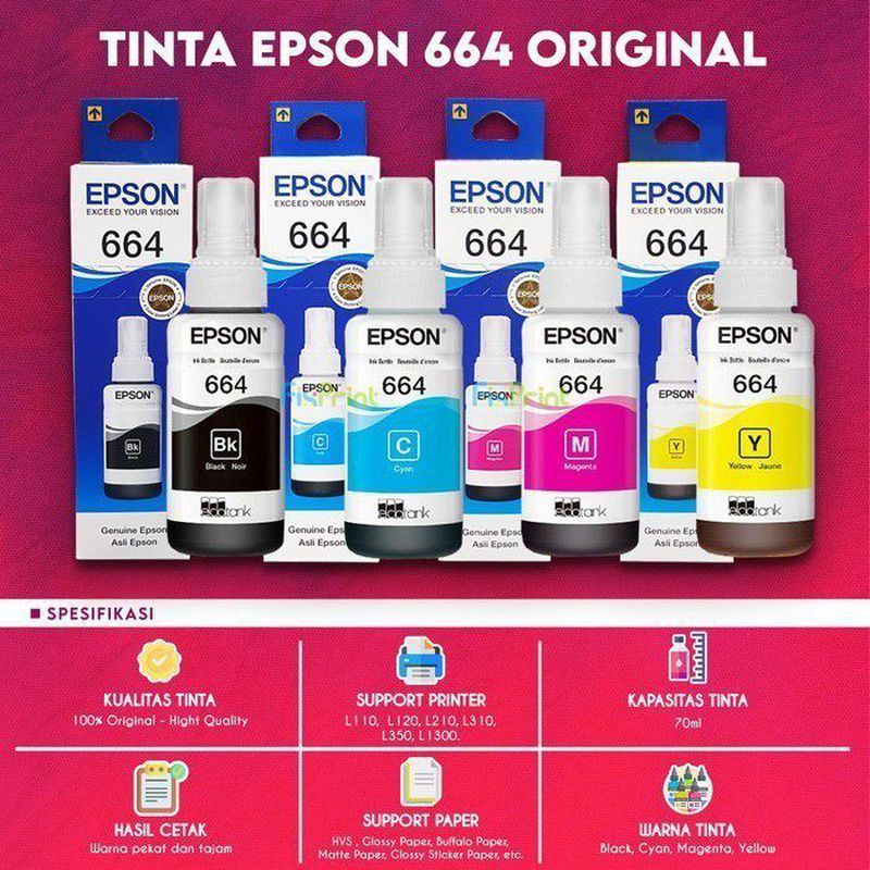 TINTA PRINTER EPSON 70 ml TIPE 64