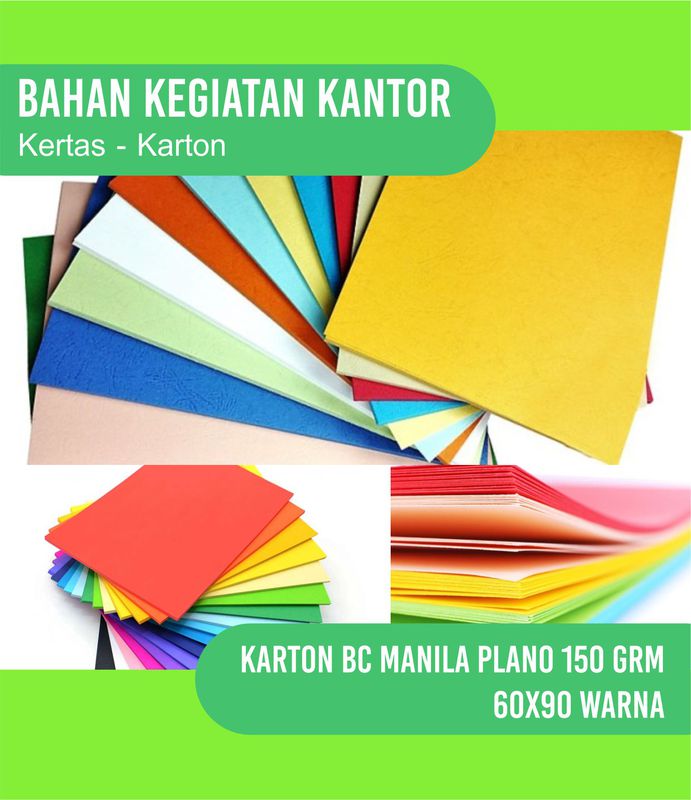 Karton BC Manila Plano 150 grm Warna