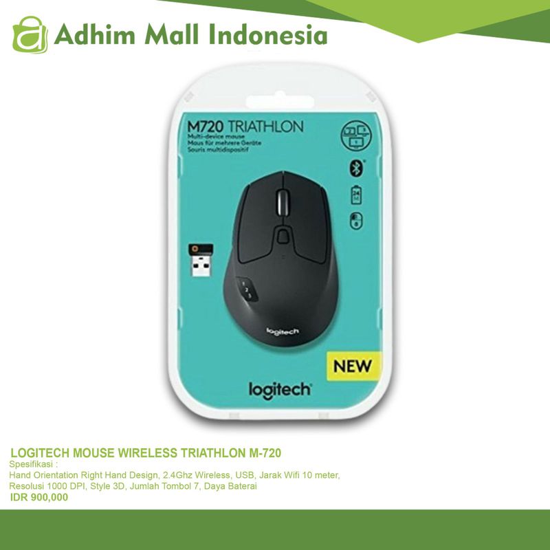 LOGITECH MOUSE WIRELESS TRIATHLON M720