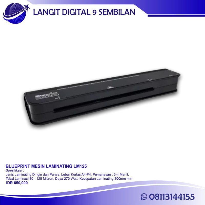 BLUEPRINT MESIN LAMINATING LM125