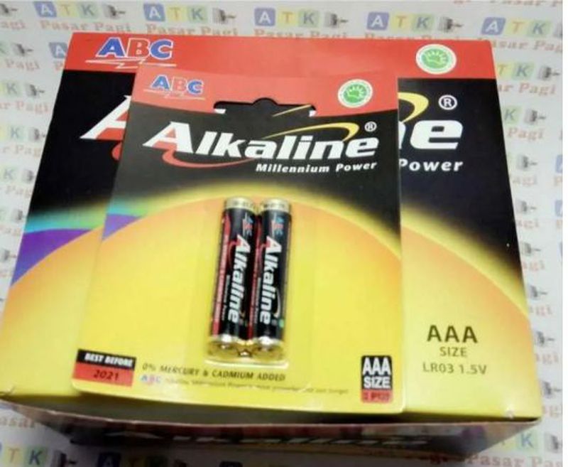 Baterai Alkaline ABC AAA (A3) Per Kotak 24 Set