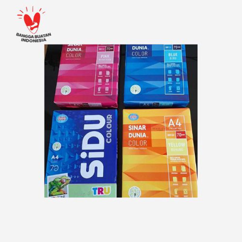 KERTAS HVS WARNA SIDU F4 70 gsm - Pink