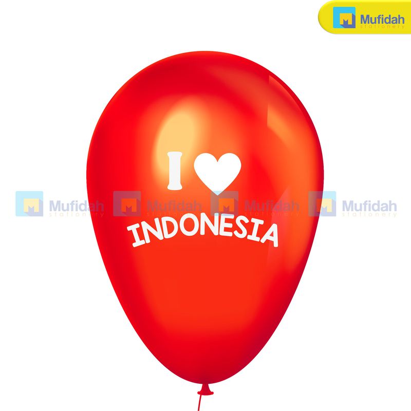 Balon I Love Indonesia AMG - 100pcs