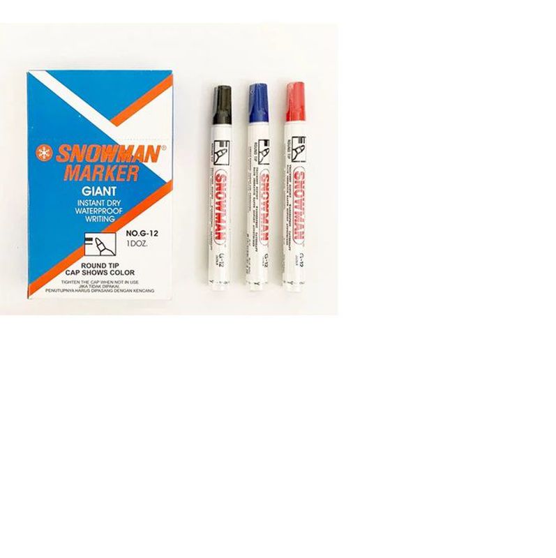 Spidol Permanent Snowman Marker G-1 - Merah