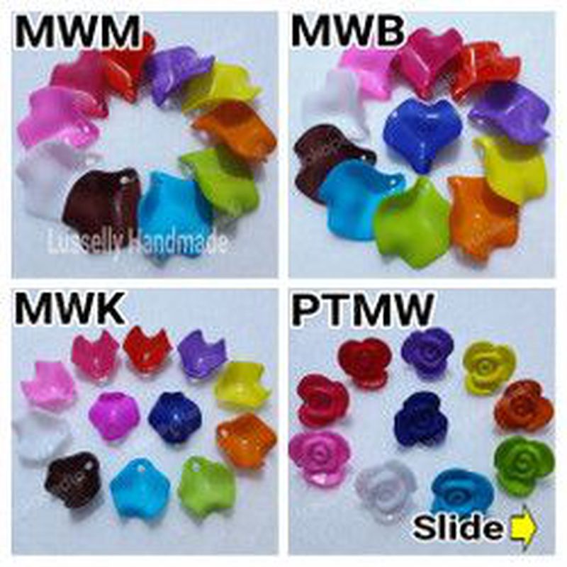 mote manik kelopak bunga sedang