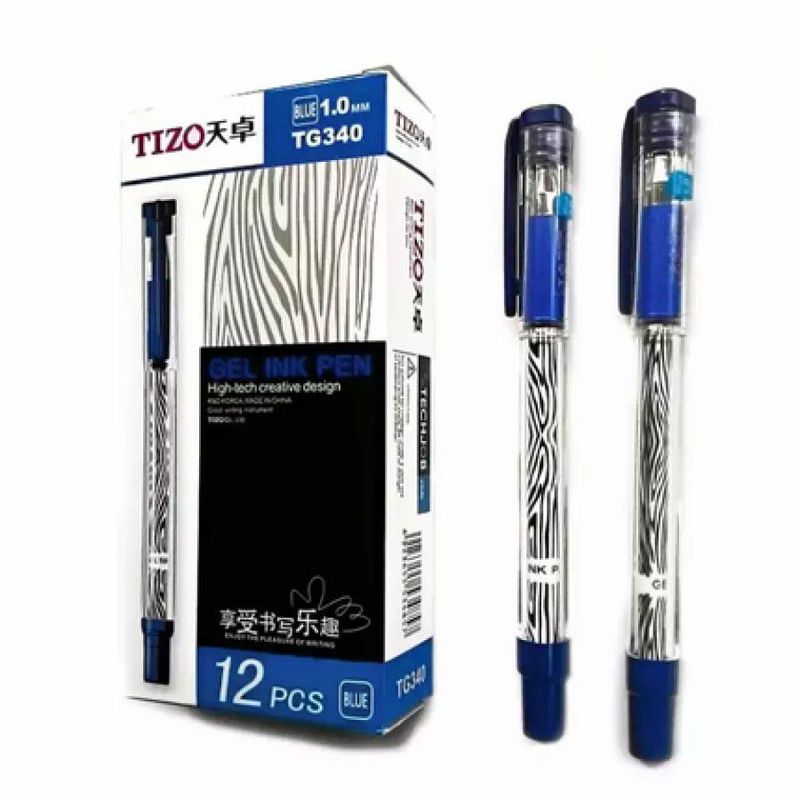 Pen Gel TIZO 340 (12 Pcs) Biru