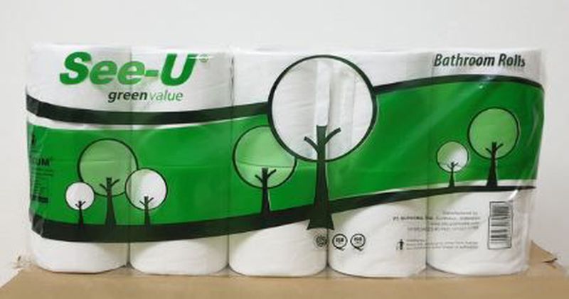 SEE-U BATHROOM TISSUE NON EMBOSS ECOGREEN 2PLY 250S (SUBT-049NN)
