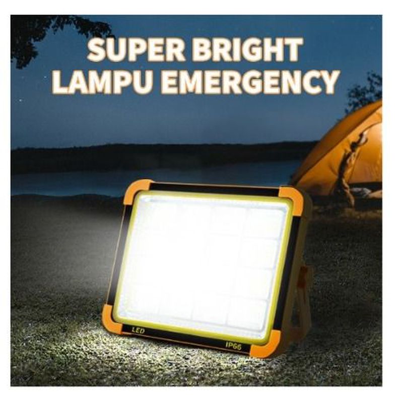 Lampu emergency surya super bright 300W LED 4 mode Lampu - 192LED