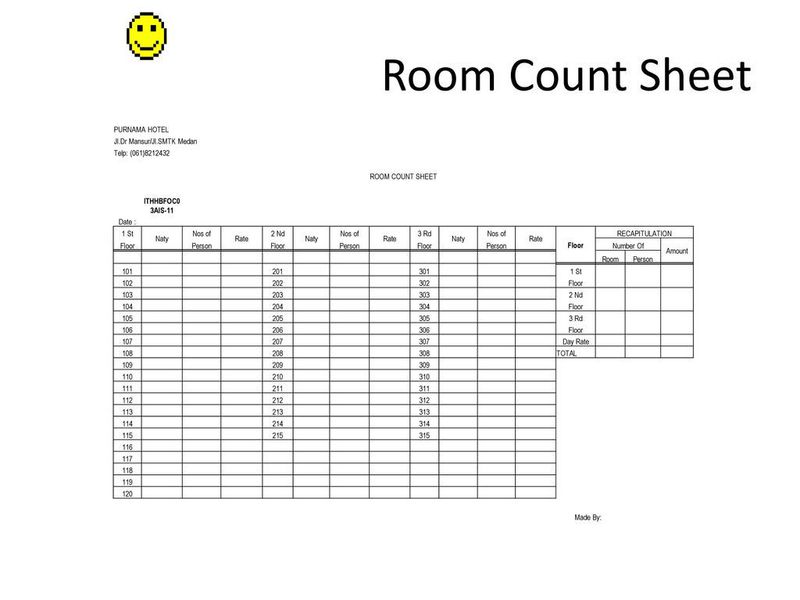 room count sheet