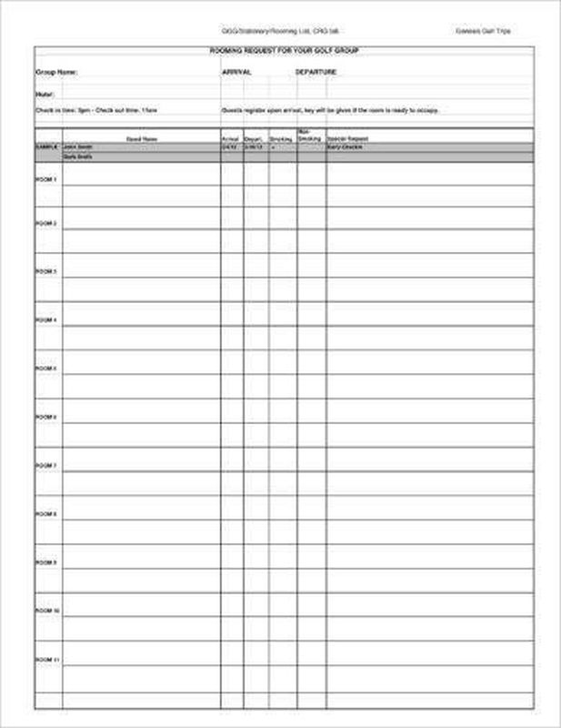 rooming list form