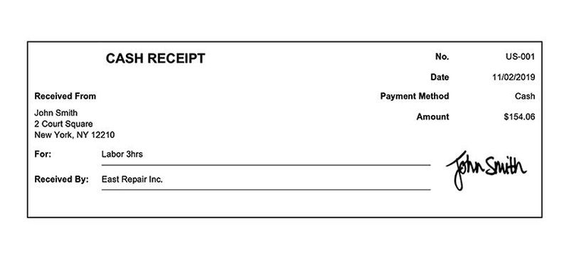 cash receipt