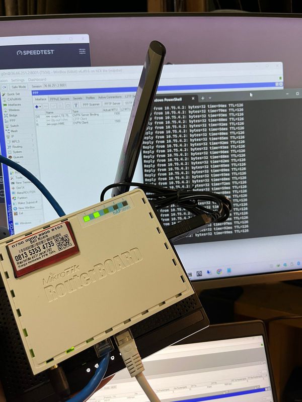 VPN CLIENT MIKROTIK + MODEM LTE