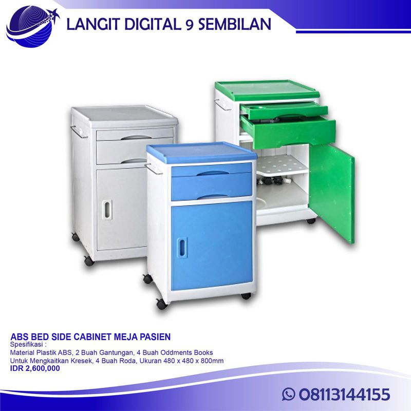 ABS BED SIDE CABINET MEJA PASIEN