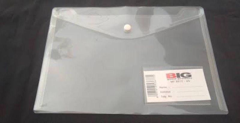 map kancing plastik bening putih folio