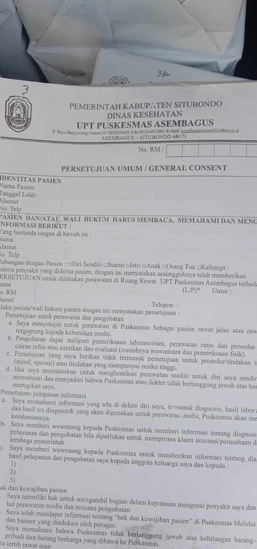 Formulir Persetujuan Umum / General Consent (GC)