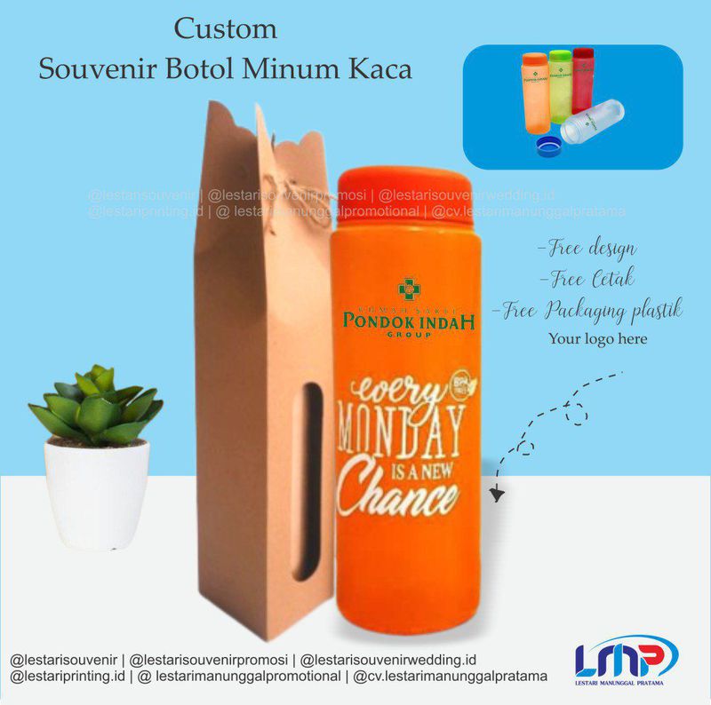 Merchandise Souvenir Botol Minum Motivasi Custom (BMM-01)
