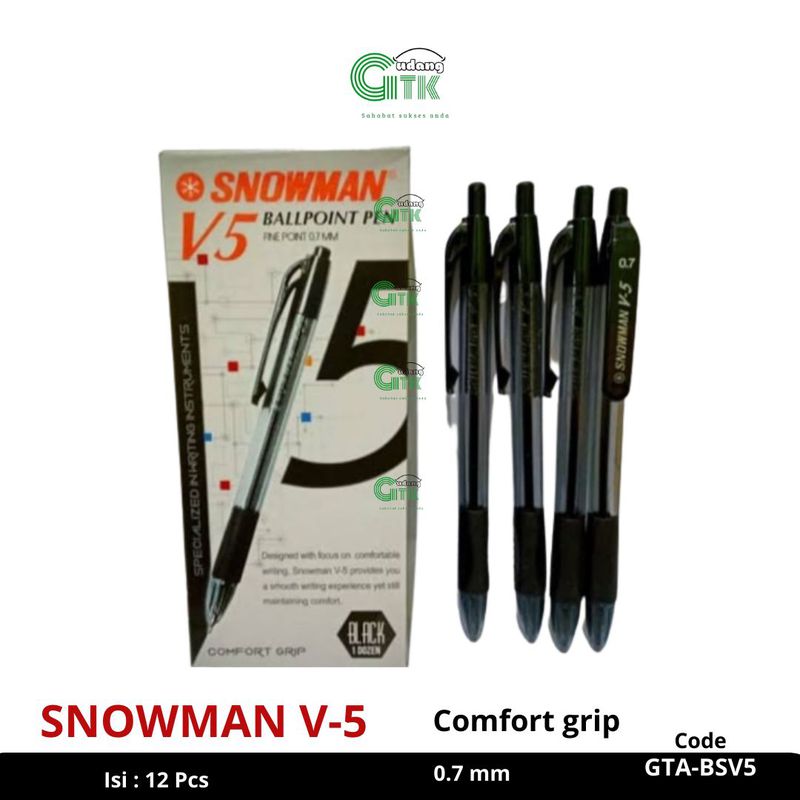 Ballpoint Snowman V-5 Gel ink