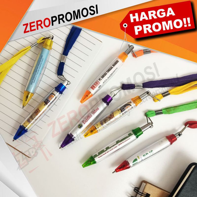 souvenir Pen Promosi Cabe Tali insert stiker
