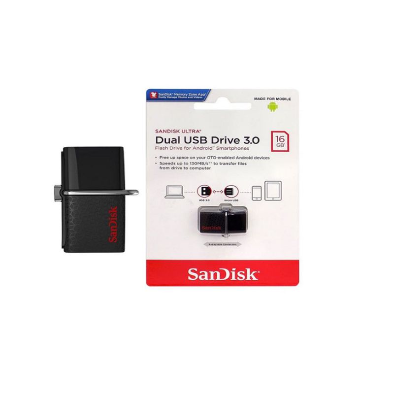 Flashdisk Sandisk OTG 16GB Ultra Dual Drive USB 3.0
