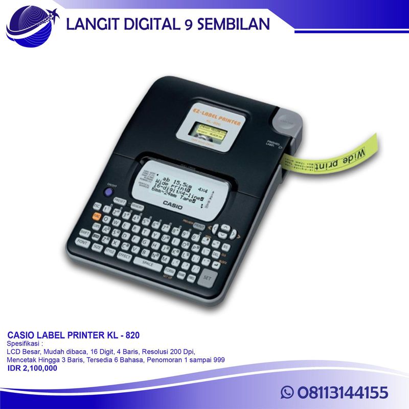 CASIO LABEL PRINTER KL-820