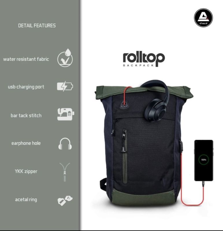 Tas Backpack Rolltop
