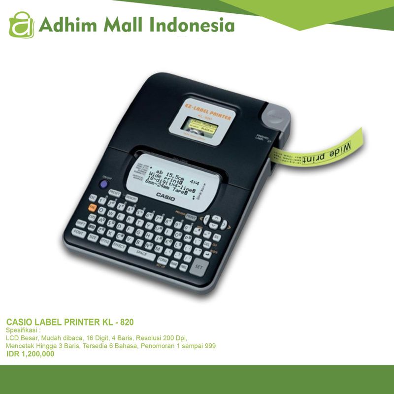 CASIO LABEL PRINTER KL-820