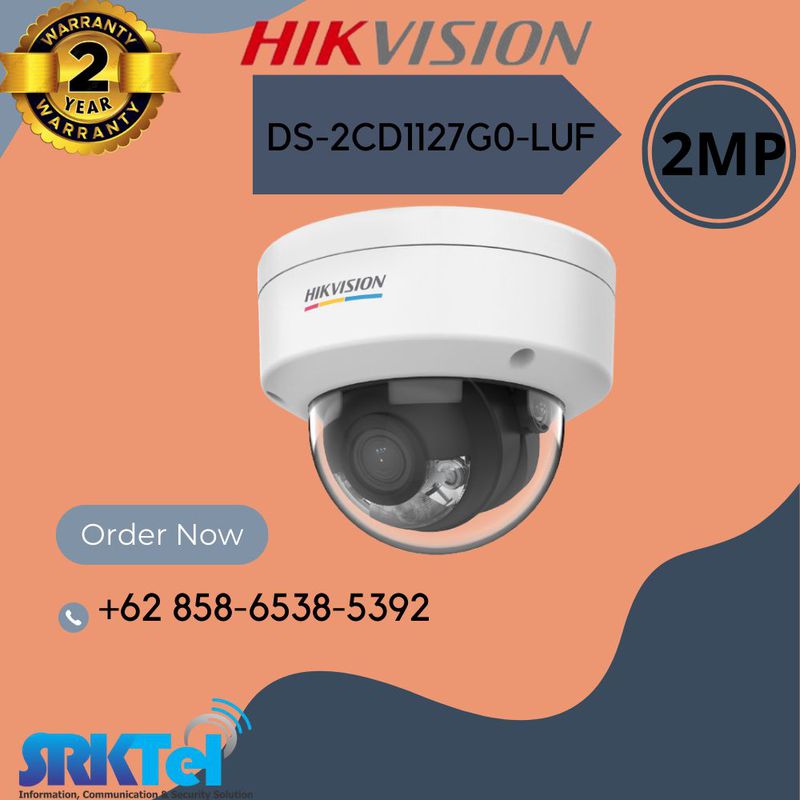 DS-2CD1127G0-LUF - HIKVISION IP CAMERA 2MP COLORVU AUDIO
