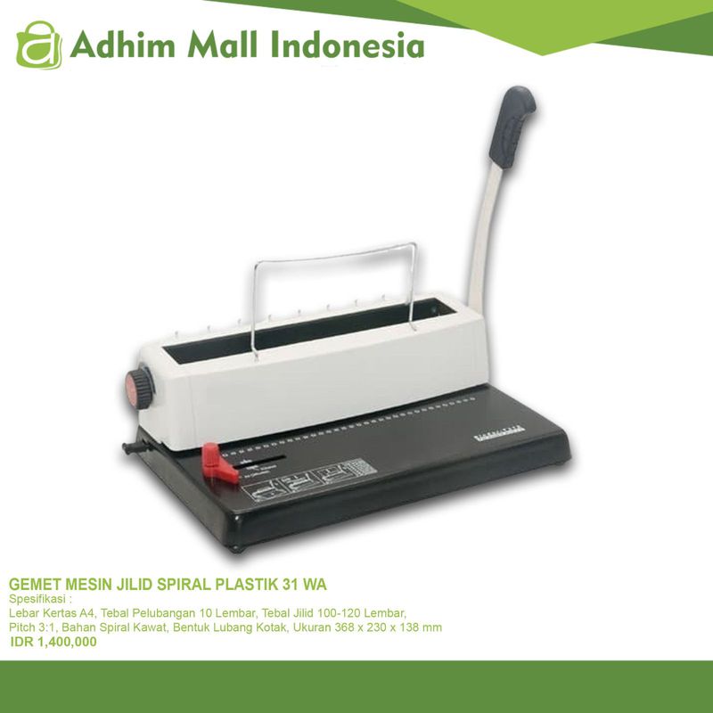 GEMET MESIN JILID SPIRAL PLATIK 31 WA