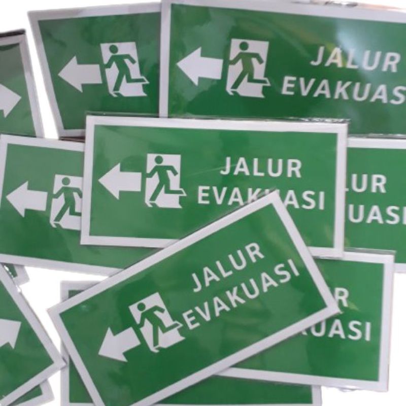 rambu evakuasi 30 x 15