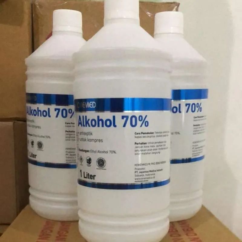 Alkohol 70% Botol 1 Liter | Alkohol Antiseptik | Alkohol Onemed