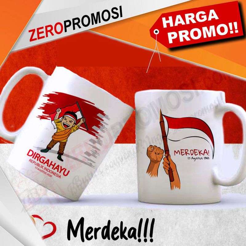 Mug promosi 17 Agustus / Mug Merah Putih bisa pesan satuan