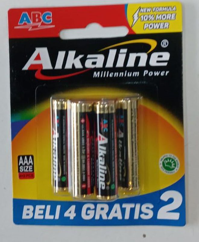 Baterai Alkaline AAA 6 Pcs